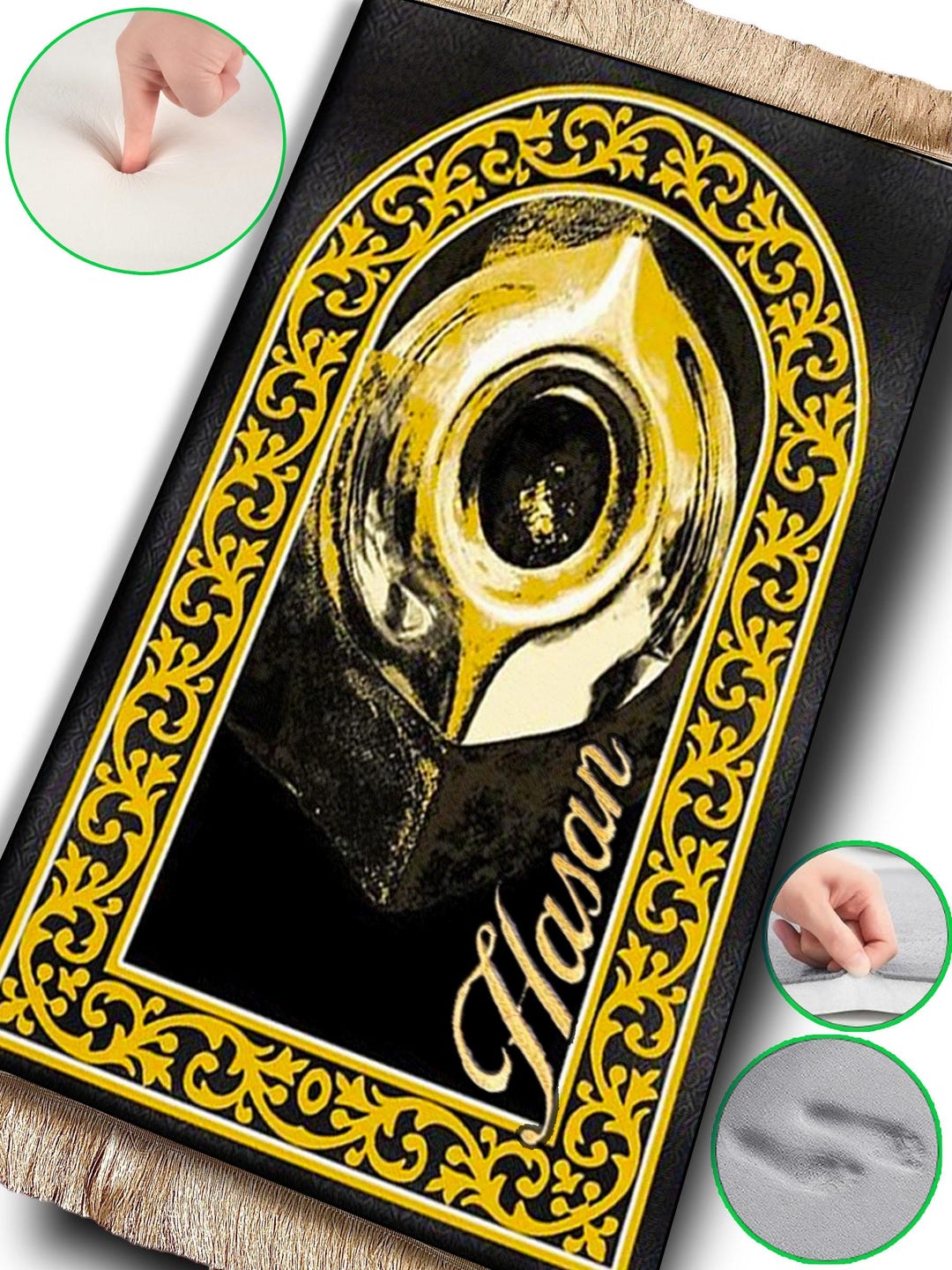 Personalized Foam Padded Prayer Rug – Soft Turkish Sajadah, Custom ...