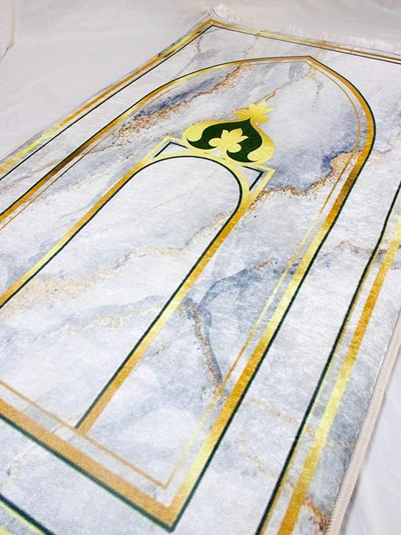 Custom Embroidered Foam Padded Prayer Mat – Luxurious Soft Turkish ...