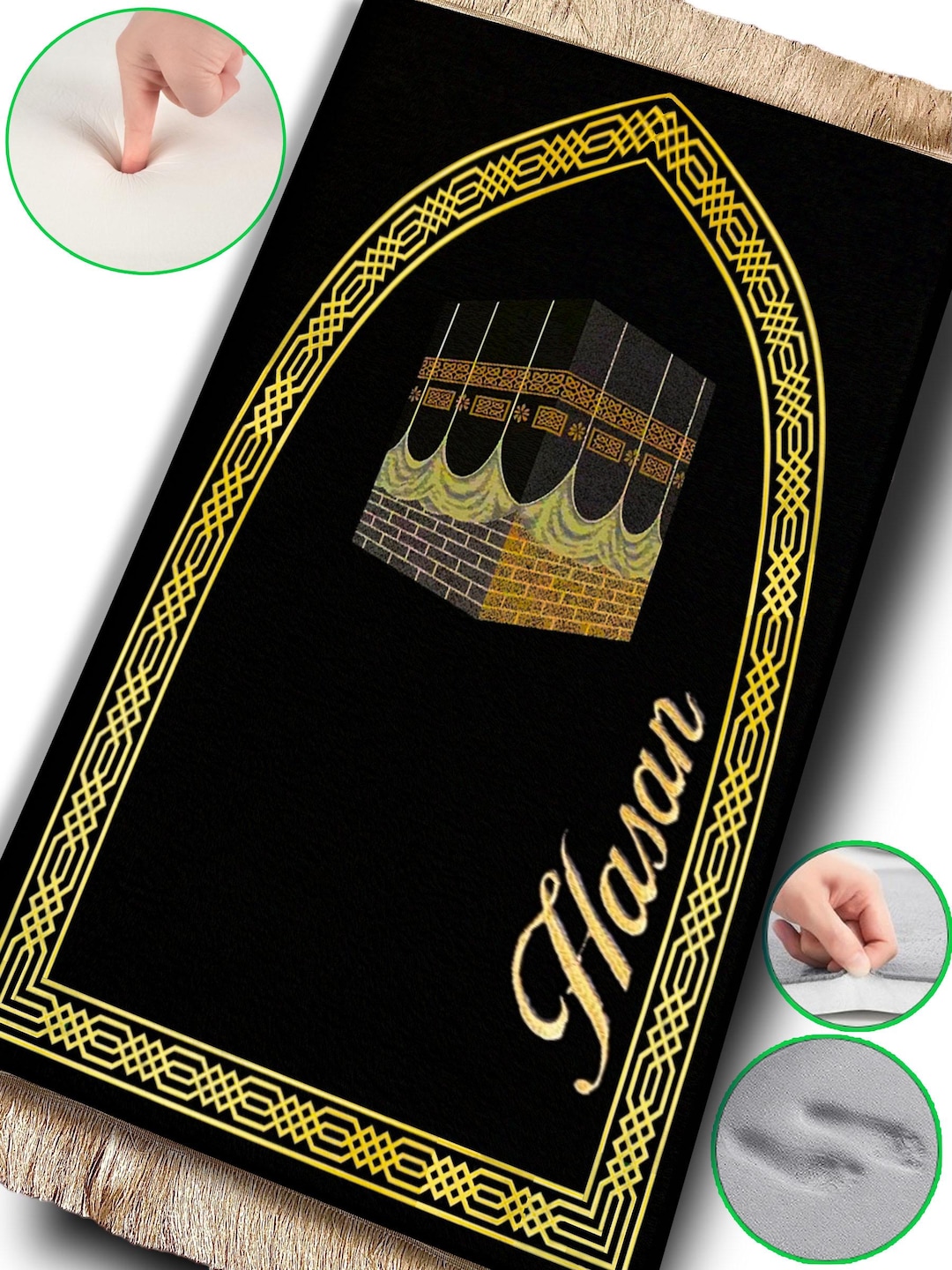 Personalized Foam Padded Prayer Rug – Soft Turkish Sajadah, Custom ...