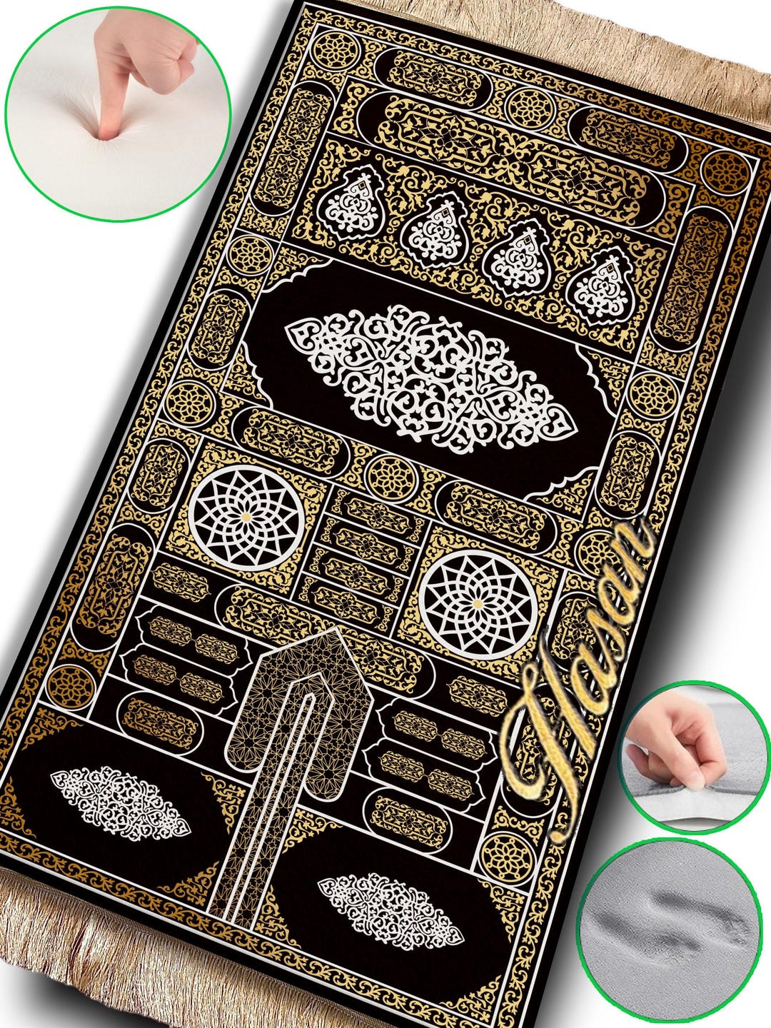 Custom Foam Padded Prayer Rug – Soft Turkish Sajadah With Personalized ...