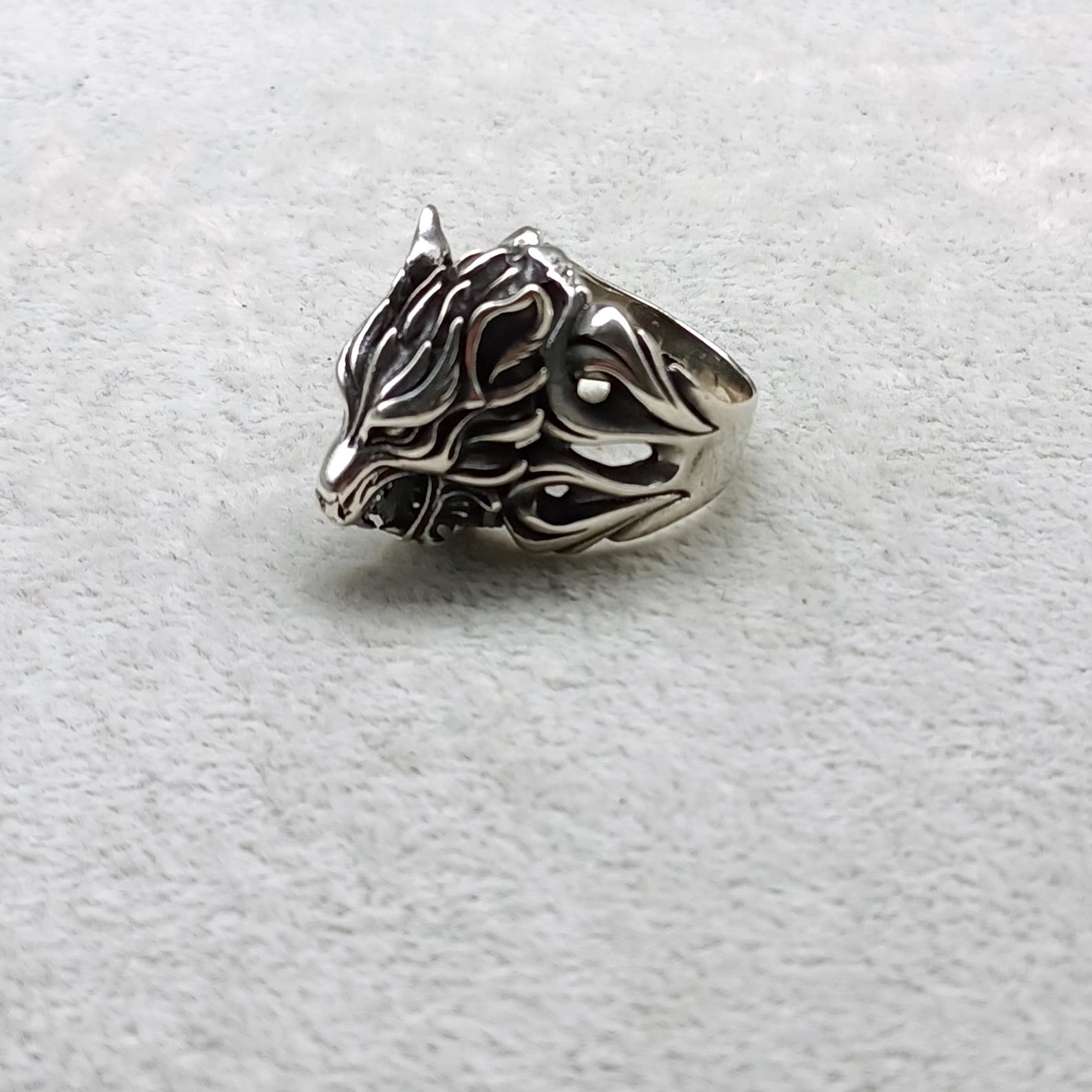 Anillo de cabeza de tigre de plata esterlina, joya de animal para ...