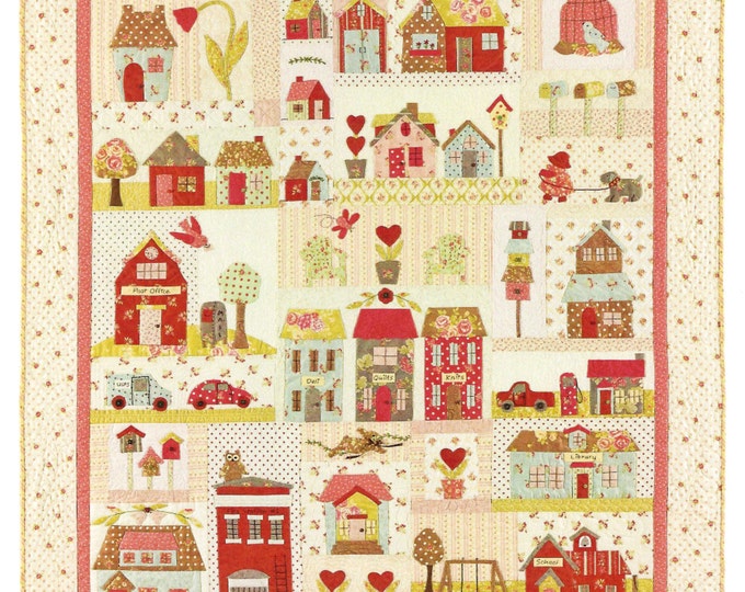 Tiny Town Block of the Month Applique Quilt Pattern Set by Bunny Hill ...