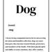 Dog Definition Print - Etsy