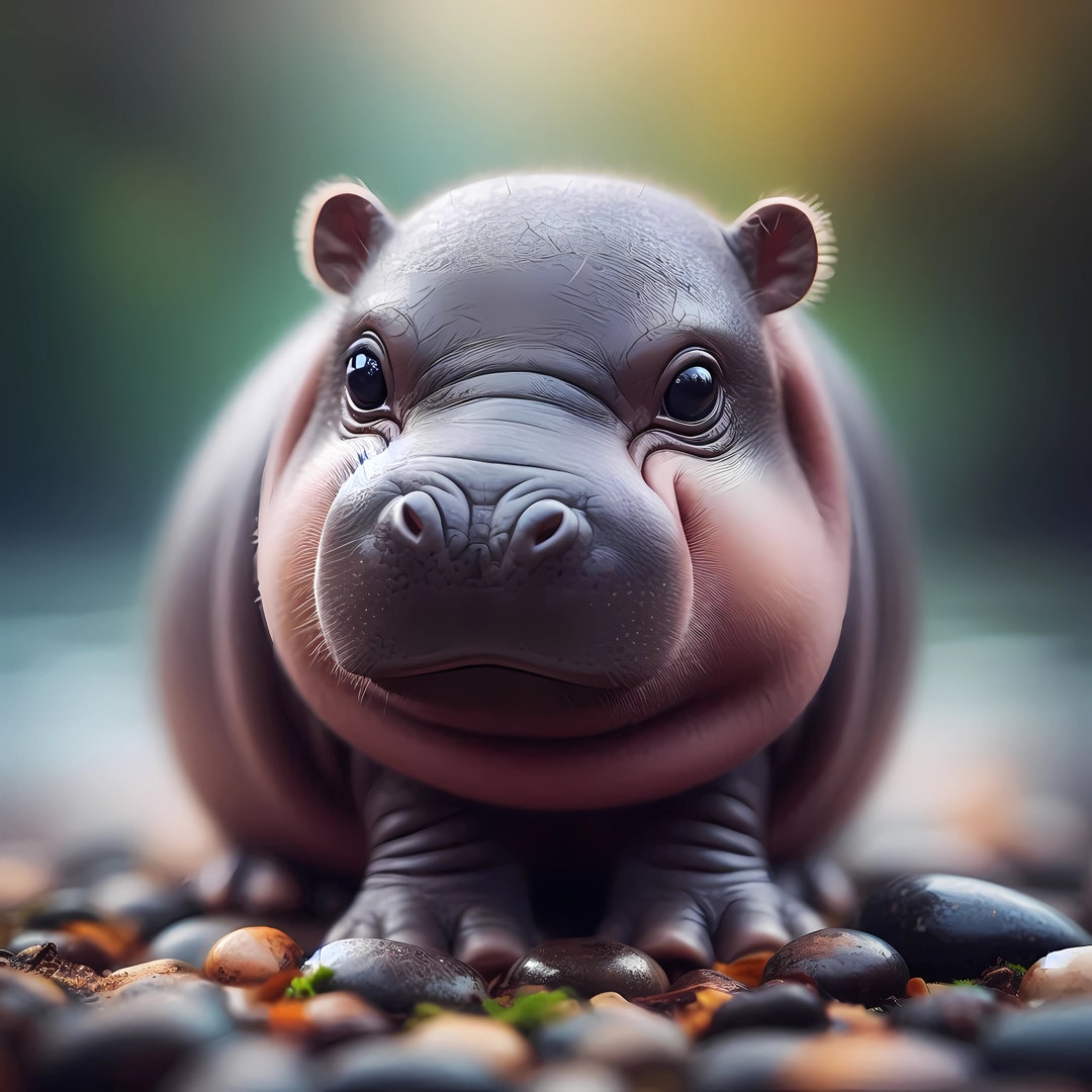 Cute Pygmy Hippo - Etsy
