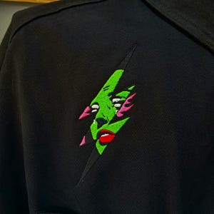 Lightning Bolt Face Digital Embroidery File - Etsy