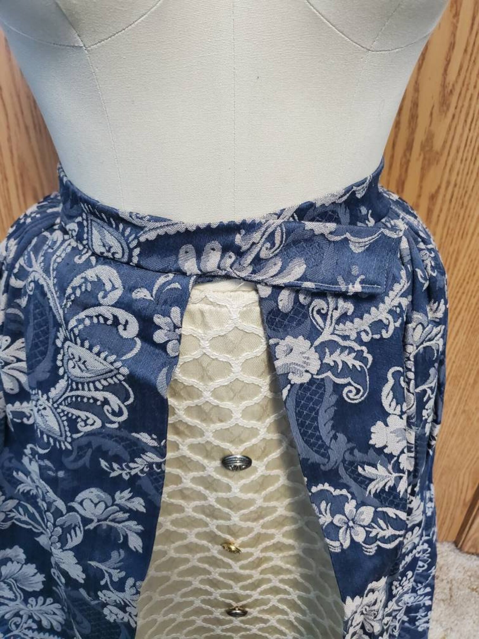 Blue Brocade Renaissance Gown - Etsy