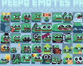100 Pixel Art Peepo Emotes Pack Twitch - Etsy