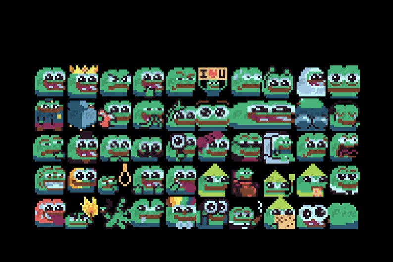 50 pixel art Peepo emotes pack Twitch - Etsy México
