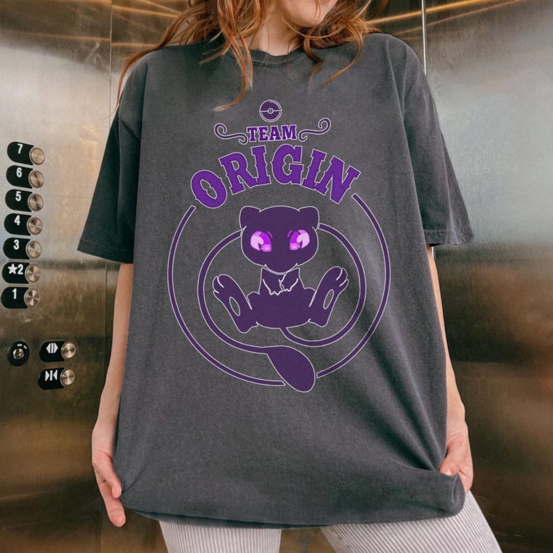 Mew Shirt Png, Team Origin PKM Png, Anime Gift Png, 90s Monster ...
