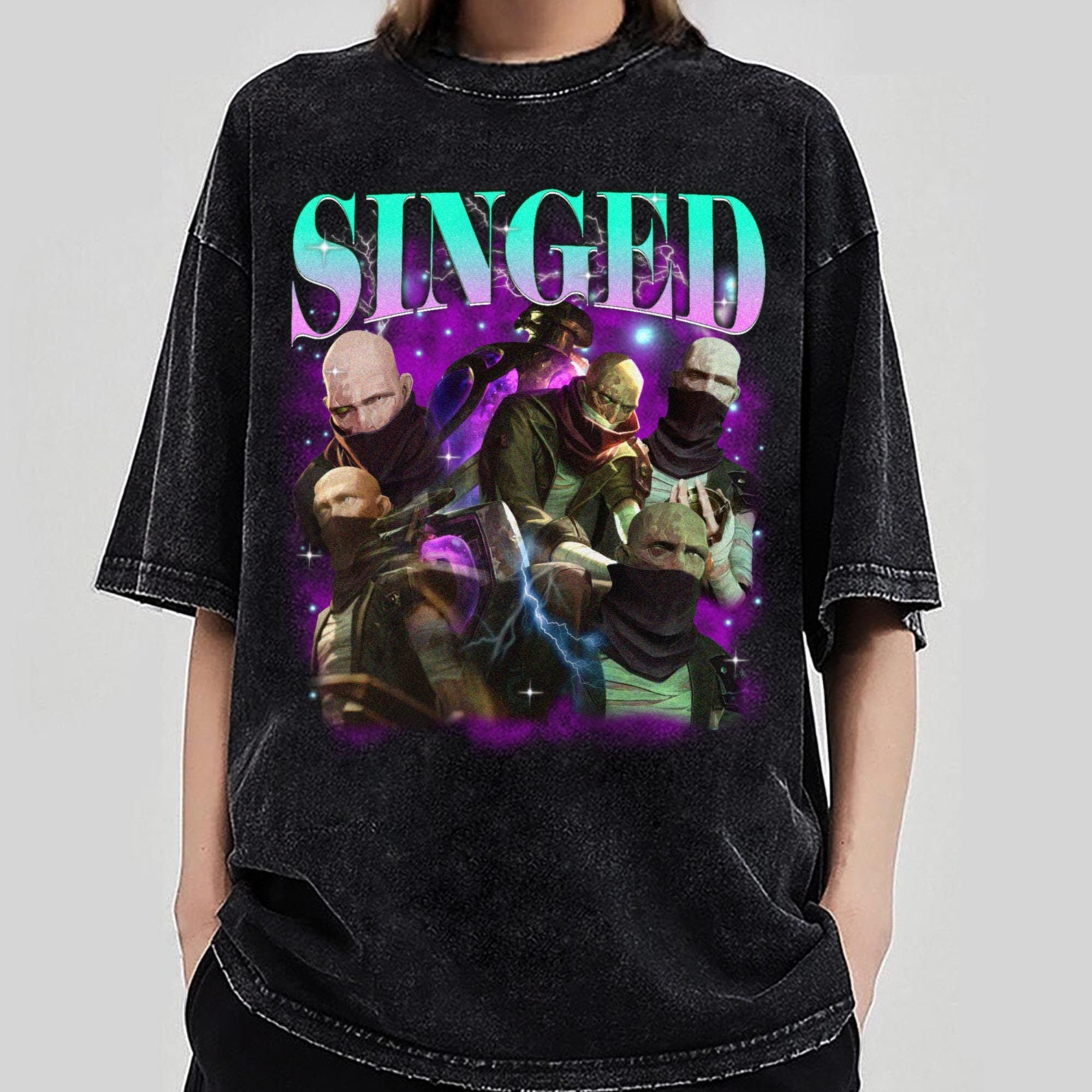 Singed Arcane Bootleg Shirt Png Vintage Streetwear League of Legends ...