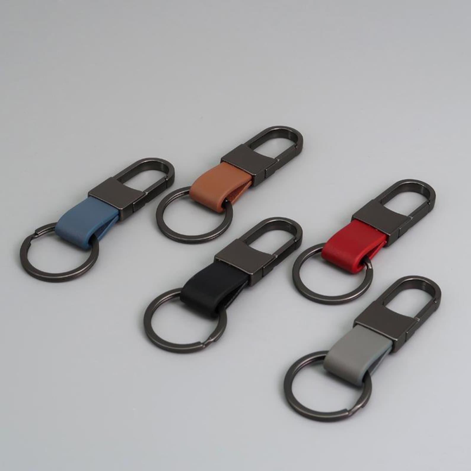 Custom Keychain,key Fob Leather Tactical Key Carabiner Fob Military ...