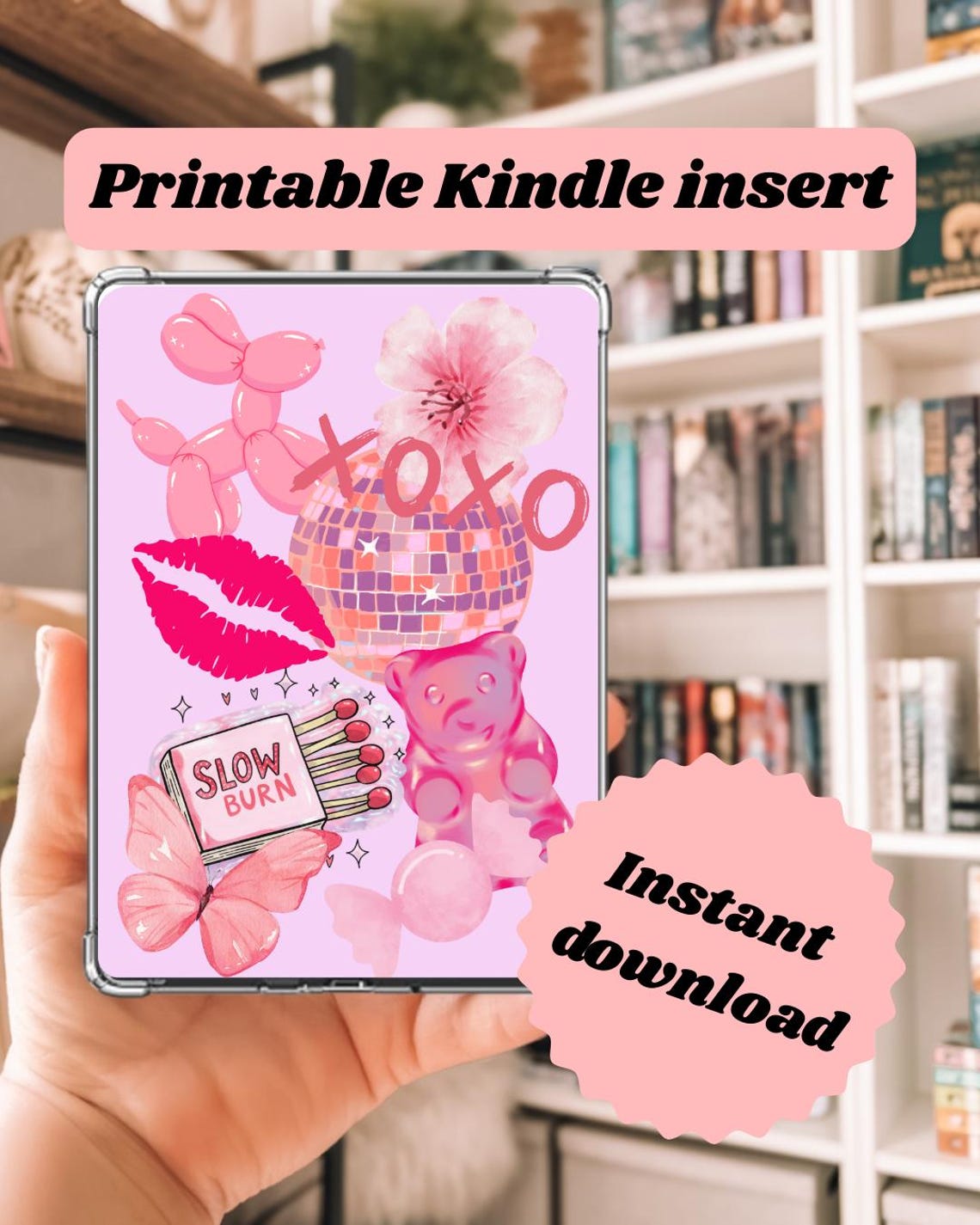 Kindle Insert, Pink Collage, Pink Aesthetic, Printable, Digital ...
