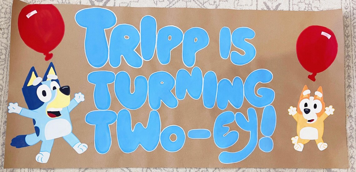 Personalized and Custom Painted Banner (brown Butcher Block Paper) - Etsy