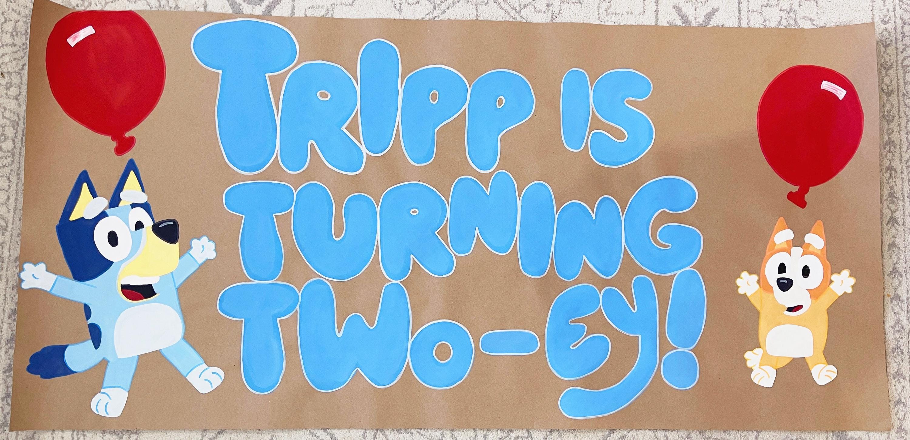 Personalized and Custom Painted Banner (brown Butcher Block Paper) - Etsy