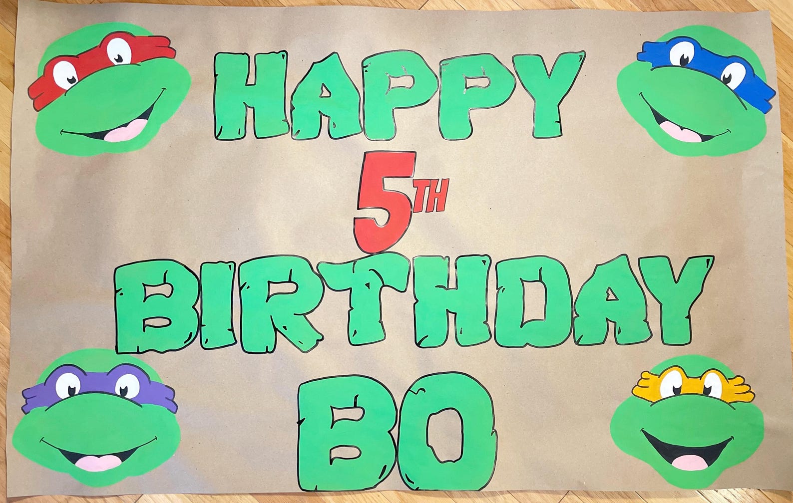 Personalized and Custom Painted Banner (brown Butcher Block Paper) - Etsy