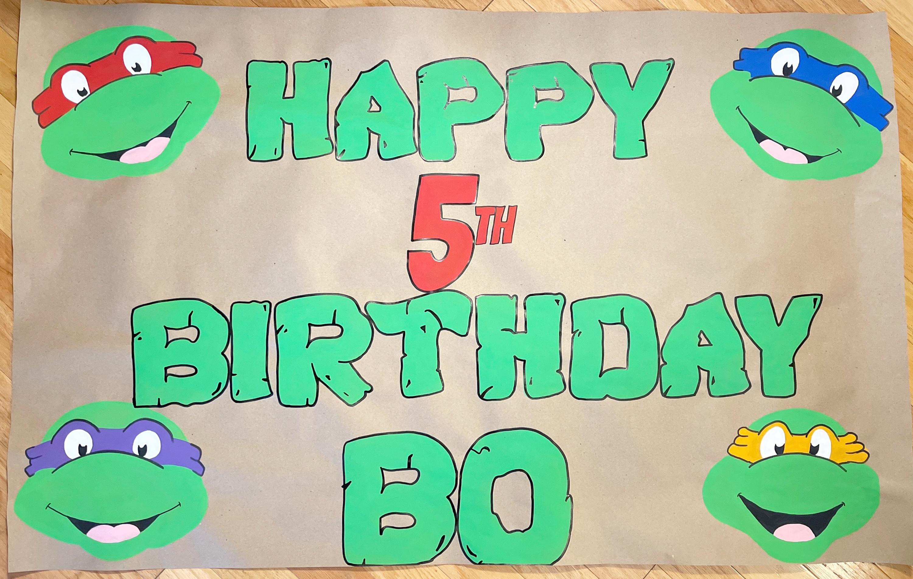 Personalized and Custom Painted Banner (brown Butcher Block Paper) - Etsy