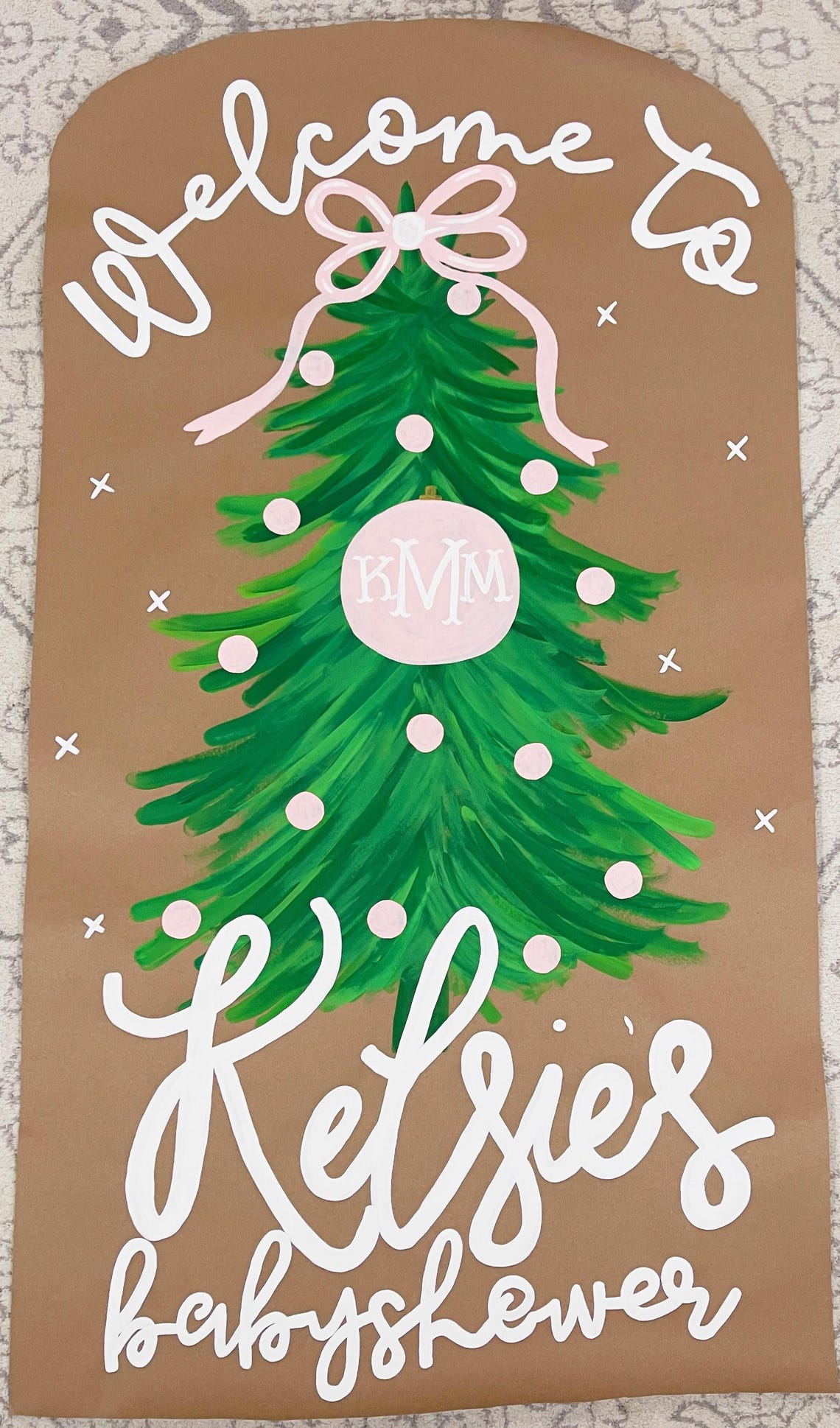 Personalized and Custom Painted Banner (brown Butcher Block Paper) - Etsy