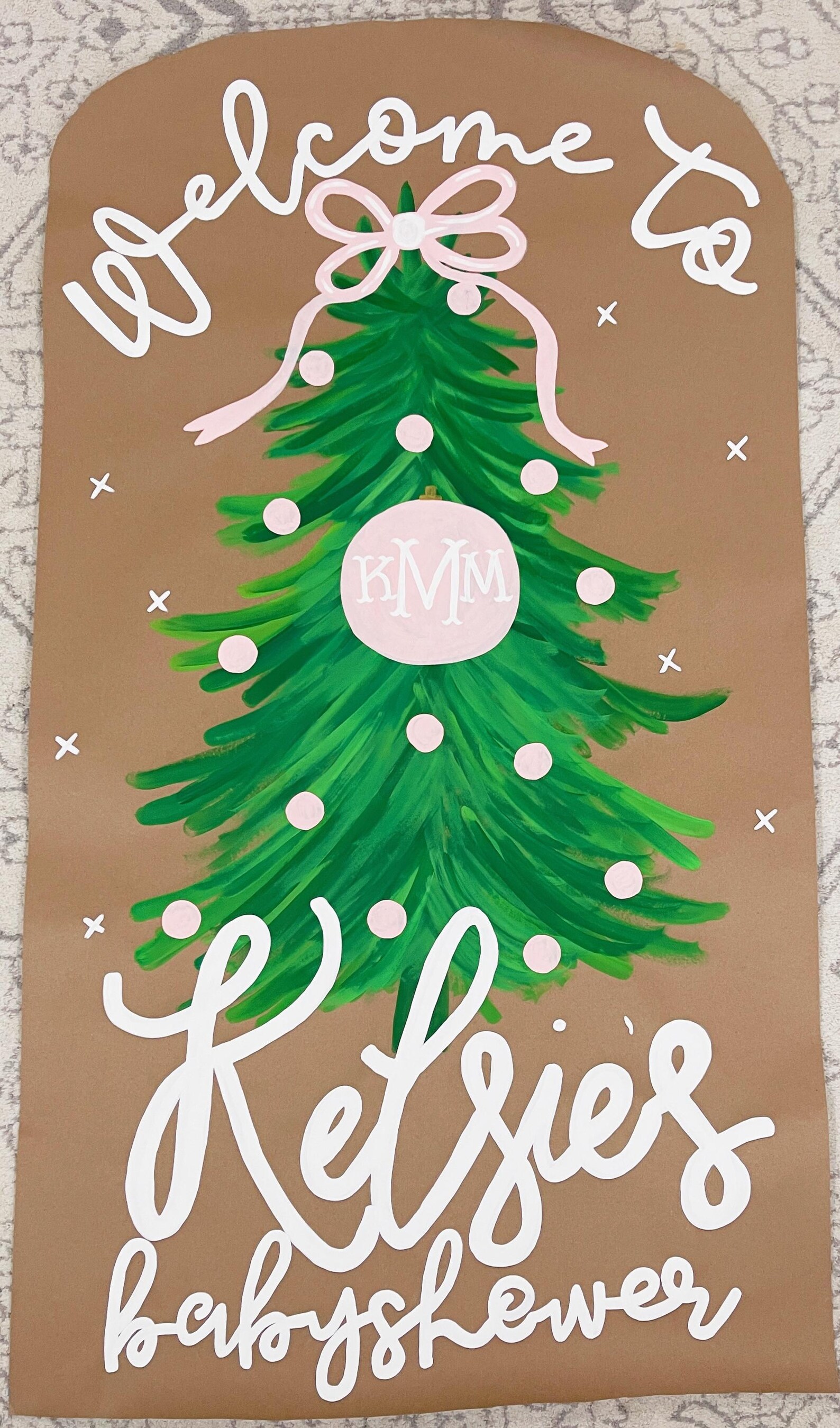 Personalized and Custom Painted Banner (brown Butcher Block Paper) - Etsy