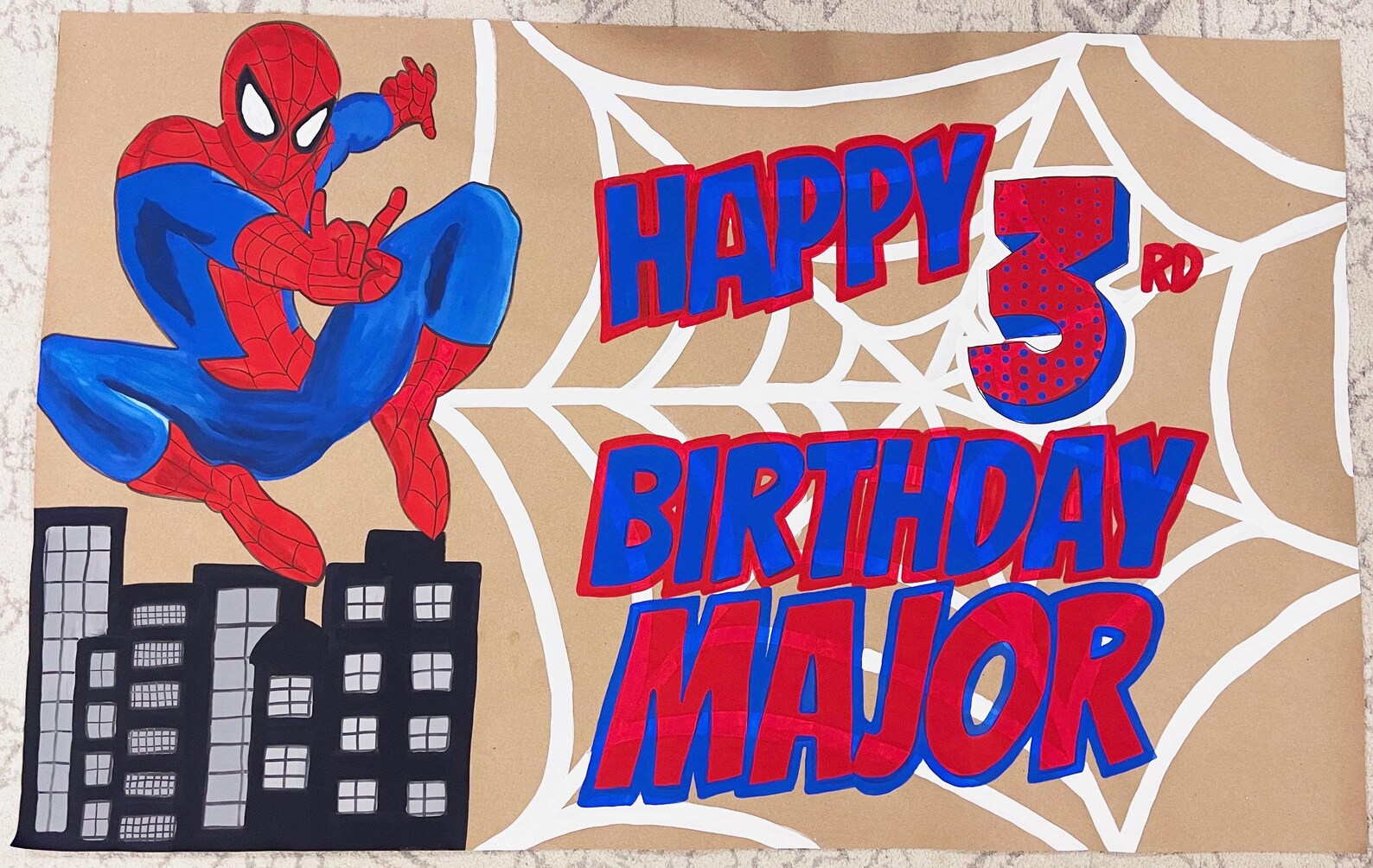 Personalized and Custom Painted Banner (brown Butcher Block Paper) - Etsy