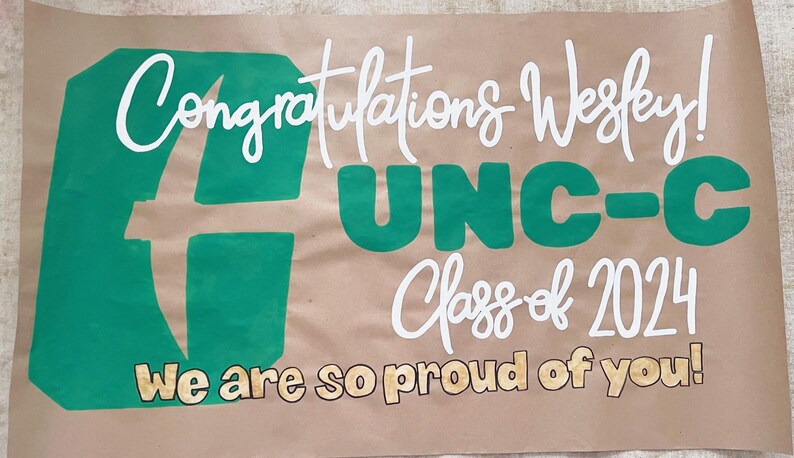 Personalized and Custom Painted Banner (brown Butcher Block Paper) - Etsy