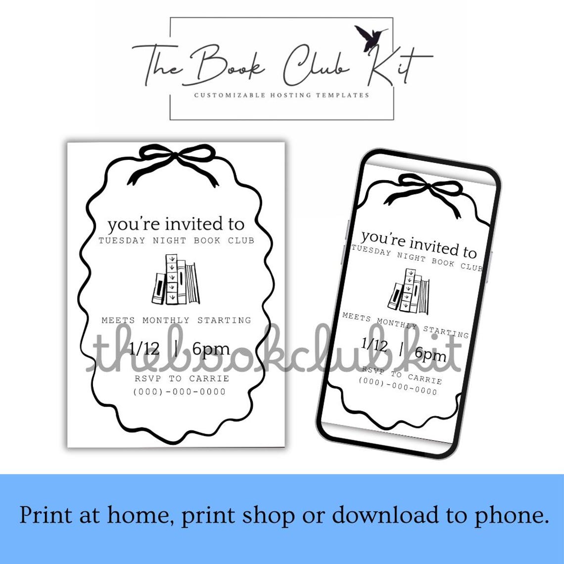 Coquette Book Club Calendar 2025 Custom Bookmarks for Book Lovers ...