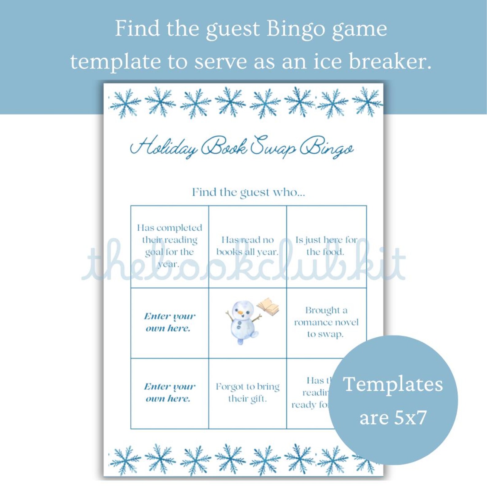 Snowman Holiday Party Book Swap Invitation, Book Club Exchange Invite ...