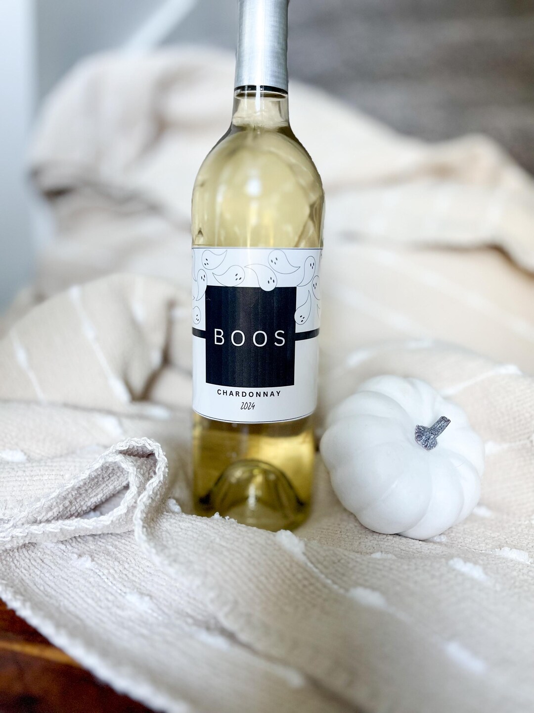 Boo Basket Custom Wine Label Template, Halloween Digital Download ...
