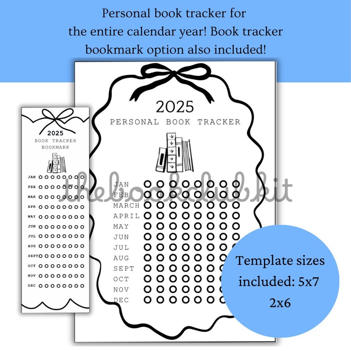 Coquette Book Club Calendar 2025 Custom Bookmarks for Book Lovers ...