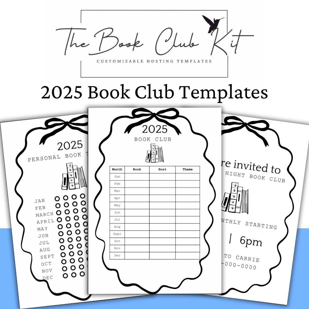 Coquette Book Club Calendar 2025 Custom Bookmarks for Book Lovers ...