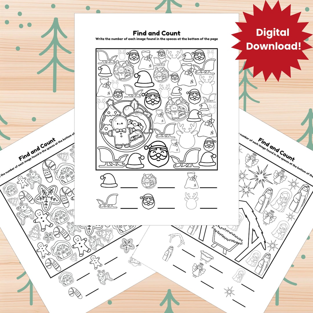 Christmas I Spy Printable, Christmas Picture Search, I Spy Winter, I ...