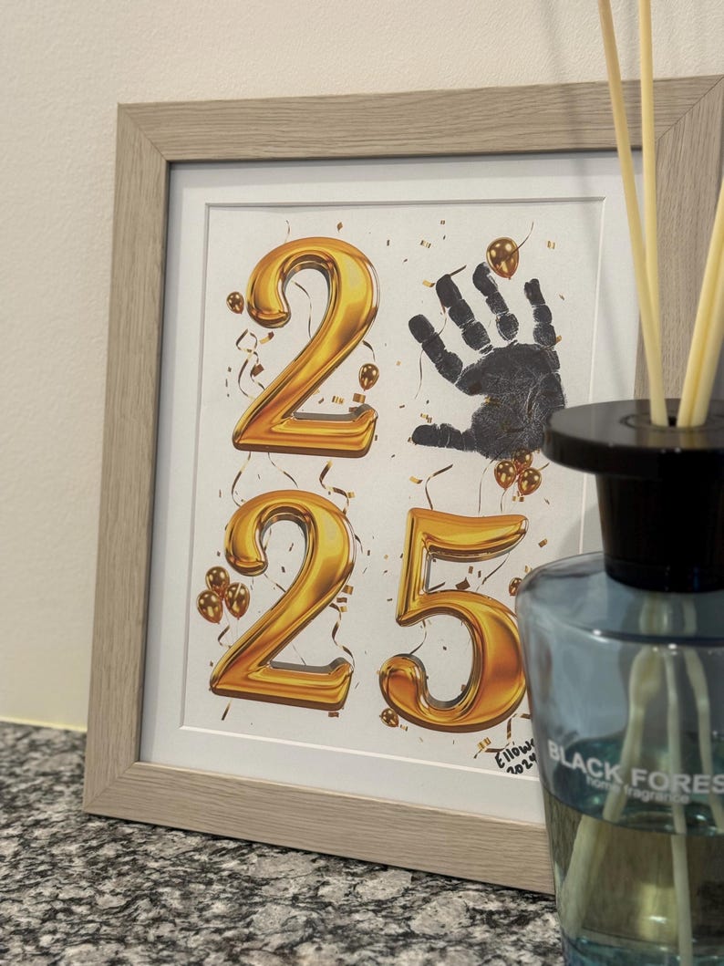 New Year Handprint Craft for Kids, 2025 New Years Handprint Art, New ...