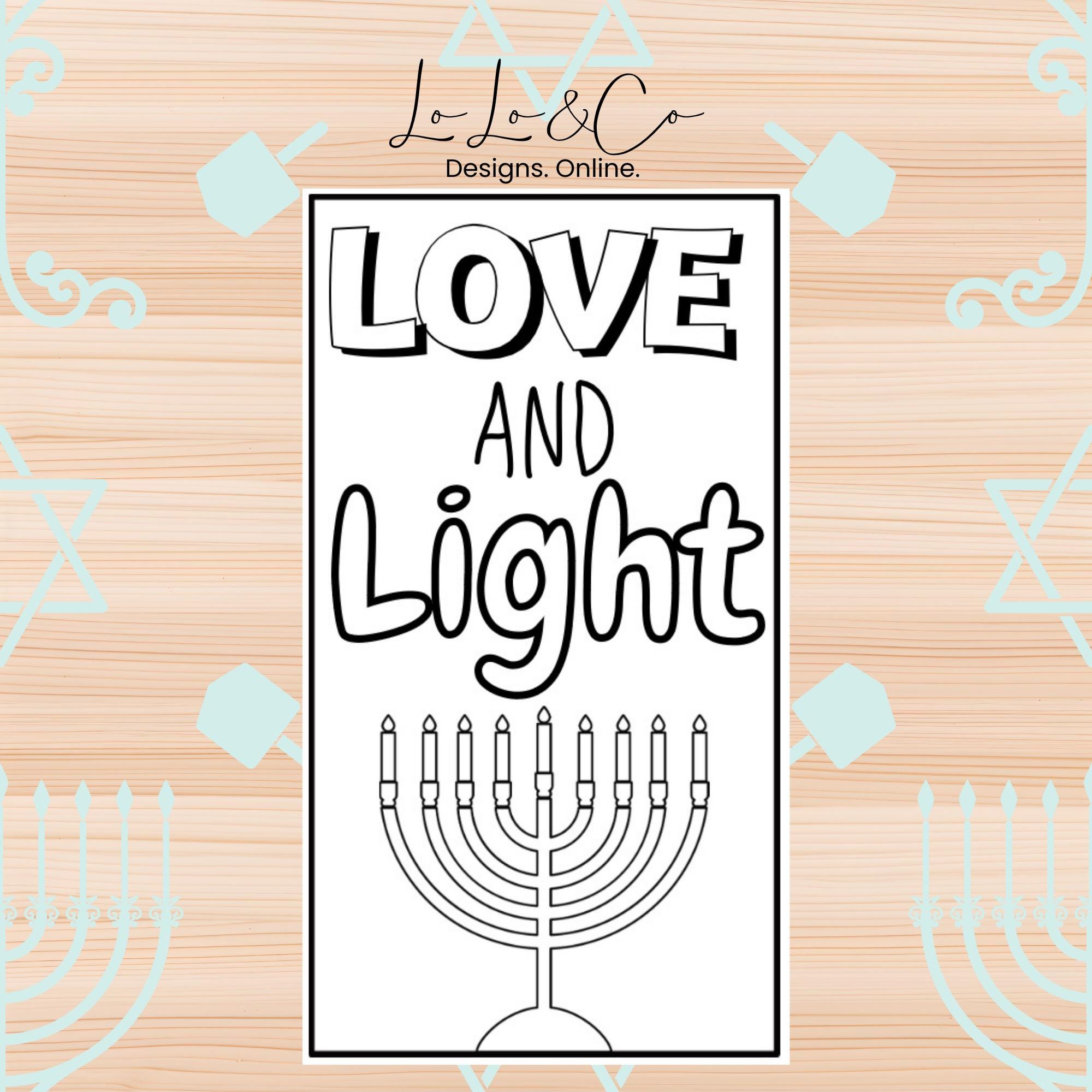 Hanukkah Coloring Bookmark, Hanukkah Printable Bookmarks, Hanukkah Kids ...