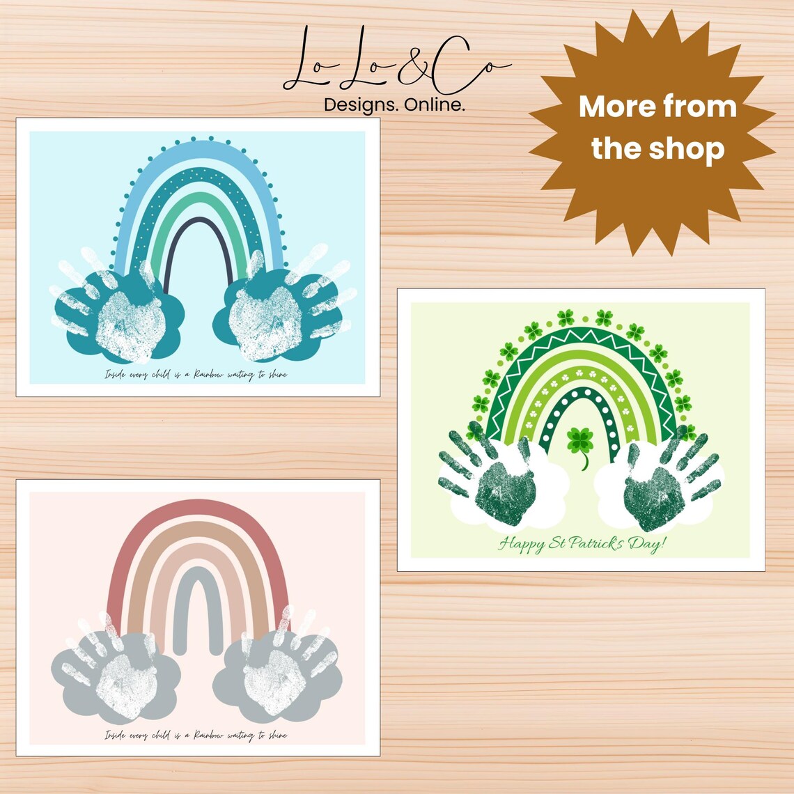 Rainbow Handprint Craft for Kids, Spring Handprint Craft for Toddlers ...