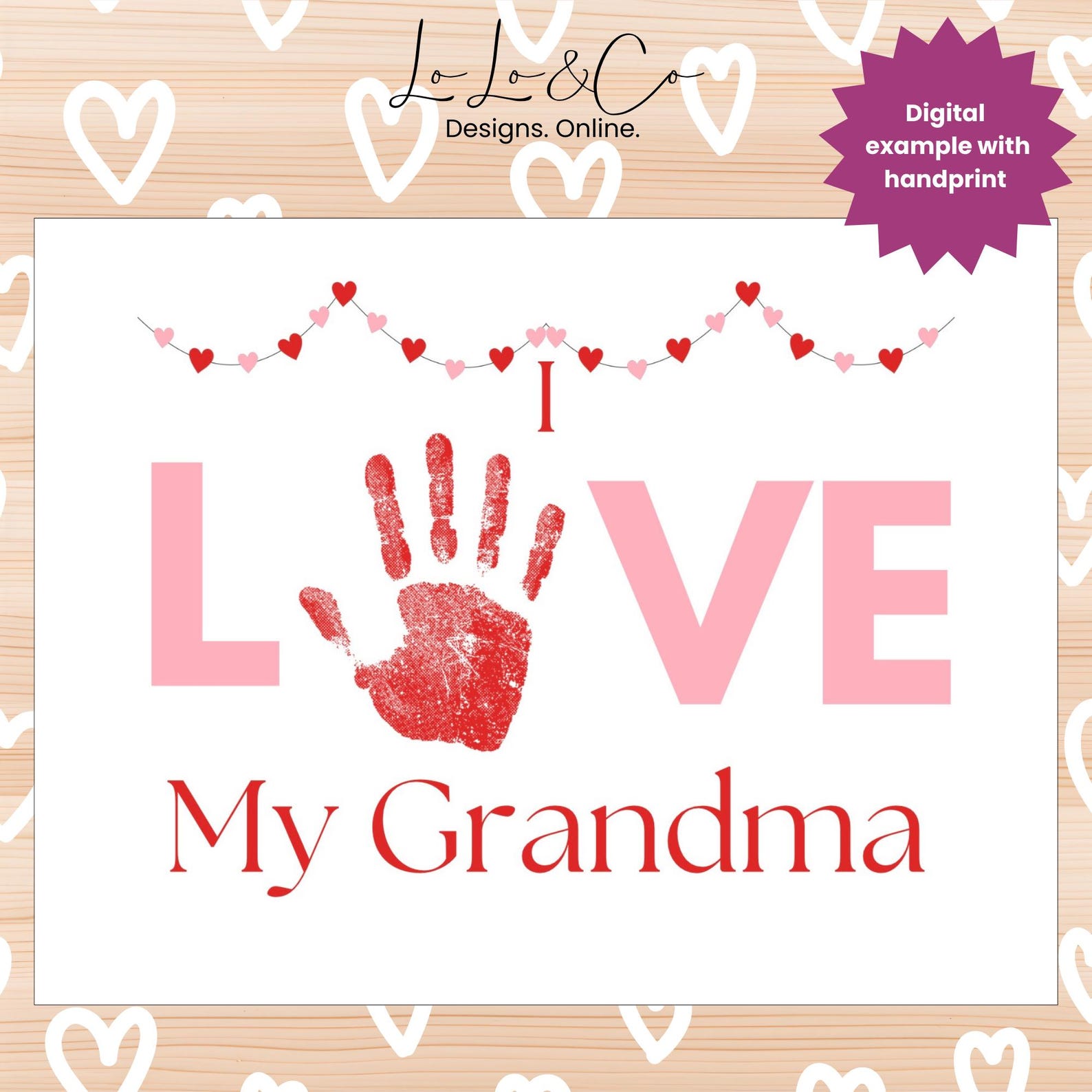 Valentine's Day Handprint Craft, Valentines Gift for Grandparent ...
