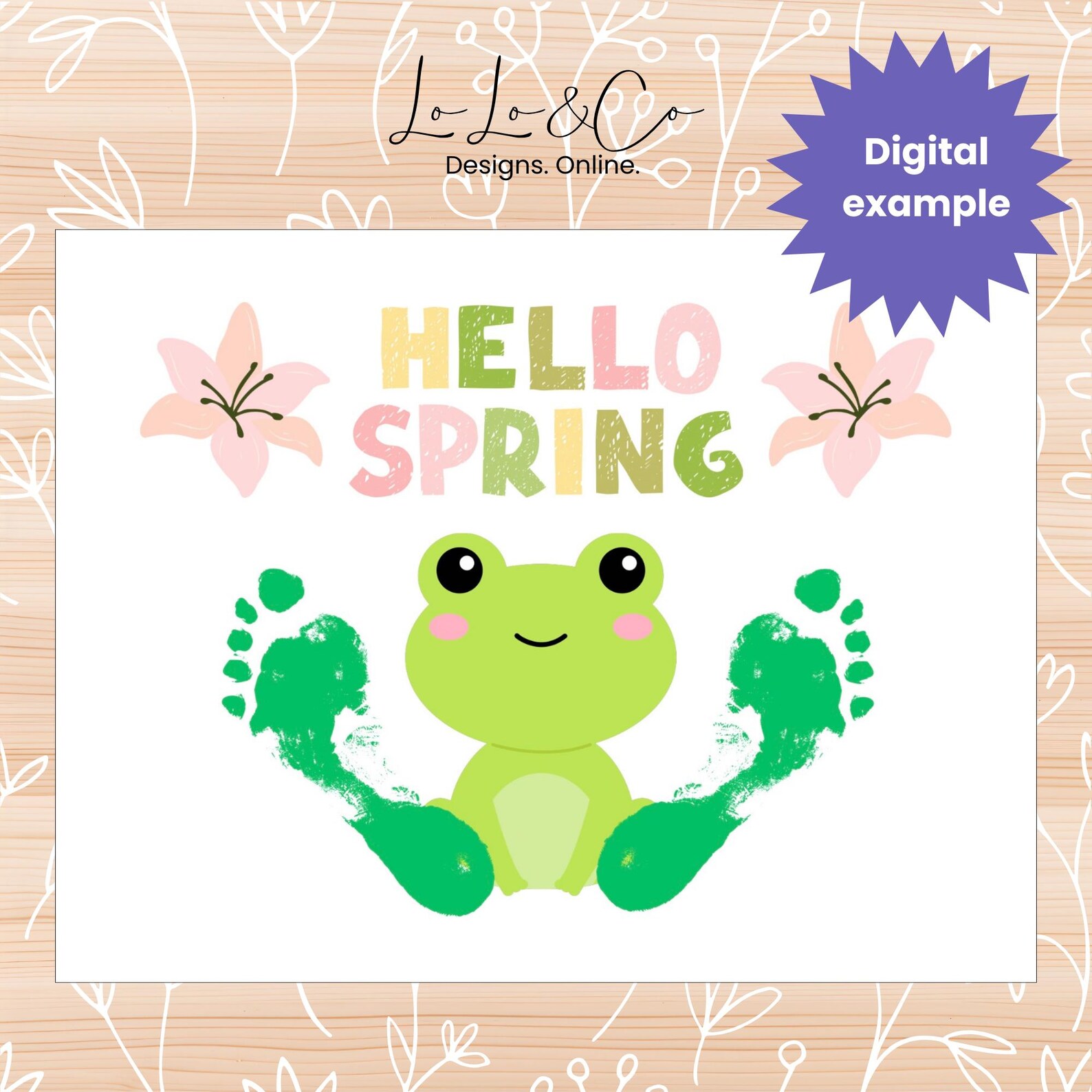 Spring Footprint Craft for Kids, Spring Footprint Art, Hello Spring ...