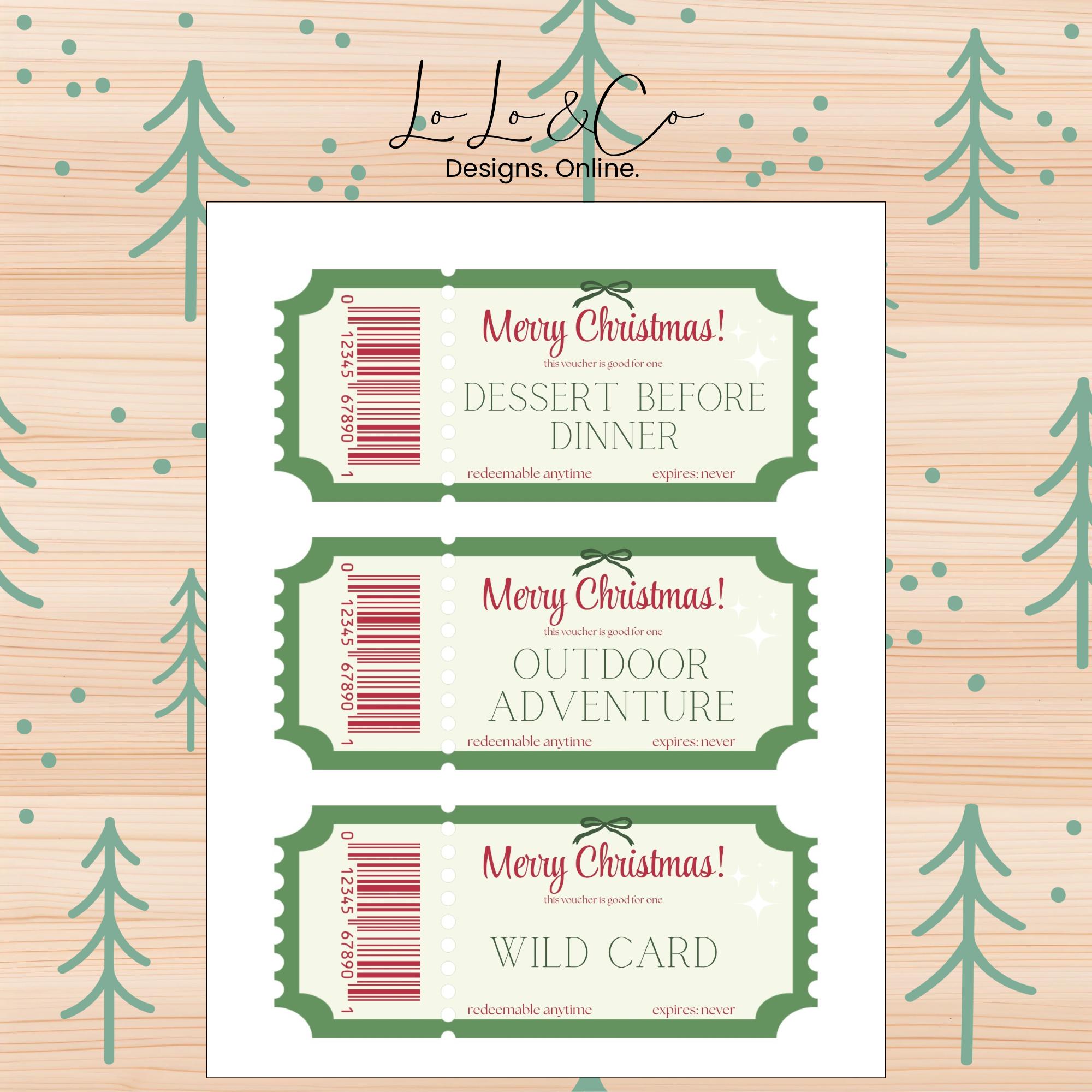 Kids Christmas Coupon Book Printable, Last Minute Kids Christmas Gift ...