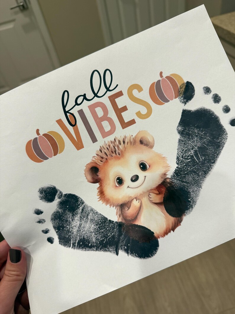 Fall Footprint Art, Fall Kids Activities, Fall Footprint Keepsake ...