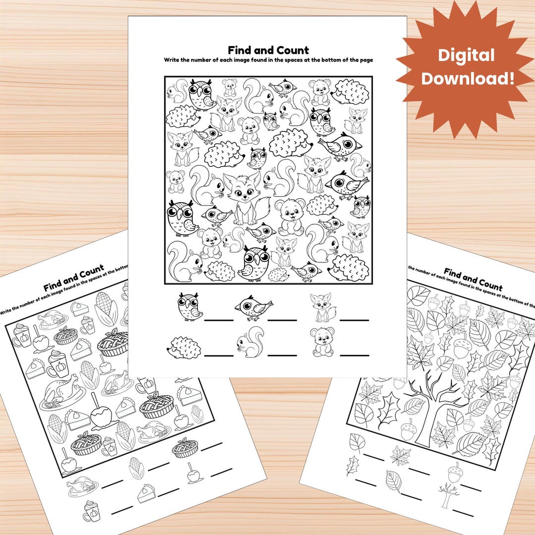 I Spy Fall Printable,i Spy Fall Activity for Kids, Thanksgiving ...