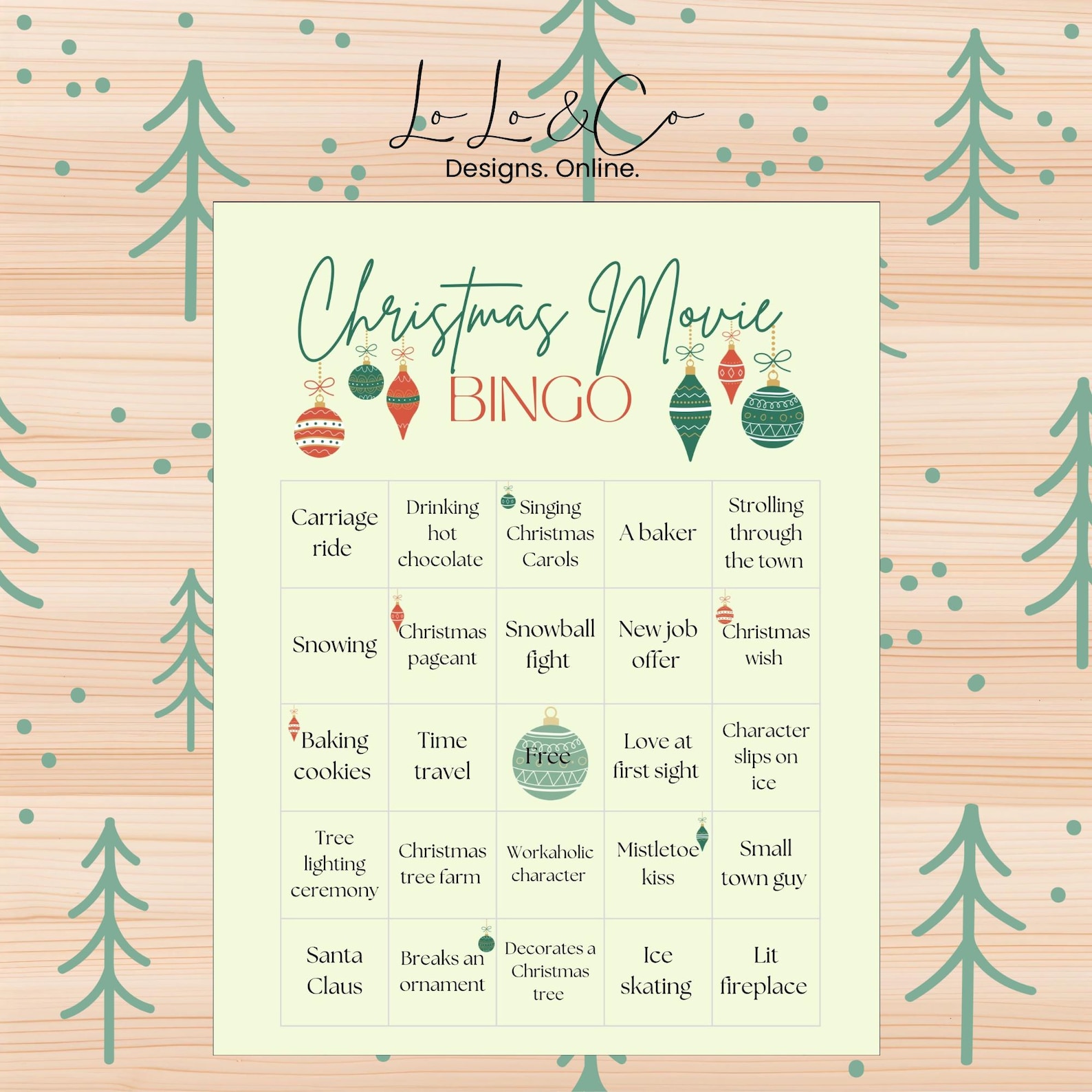 Hallmark Christmas Movie Bingo, Printable Christmas Movie Bingo ...