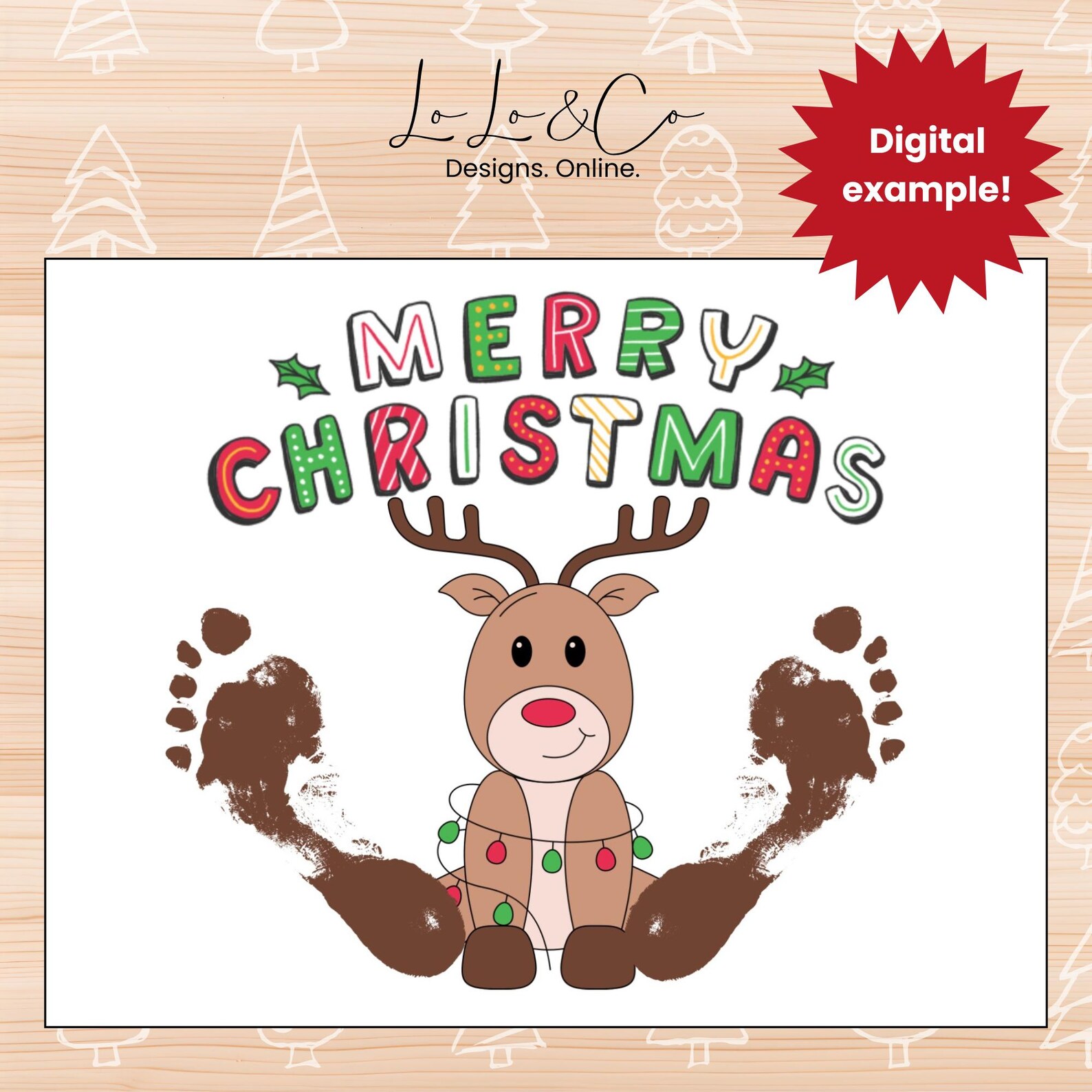 Christmas Footprint Art, My First Christmas Keepsake, Christmas ...