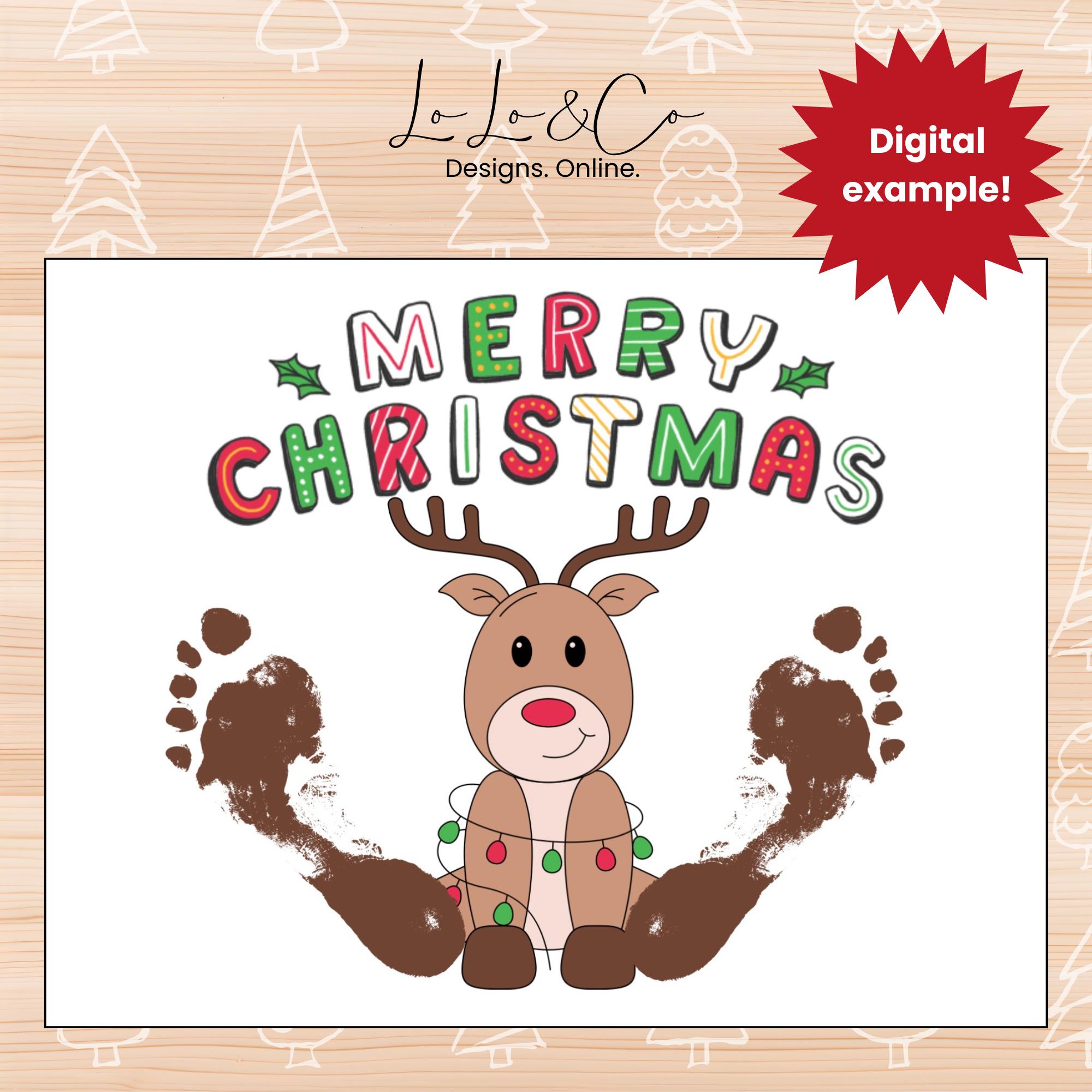 Christmas Footprint Art, My First Christmas Keepsake, Christmas ...