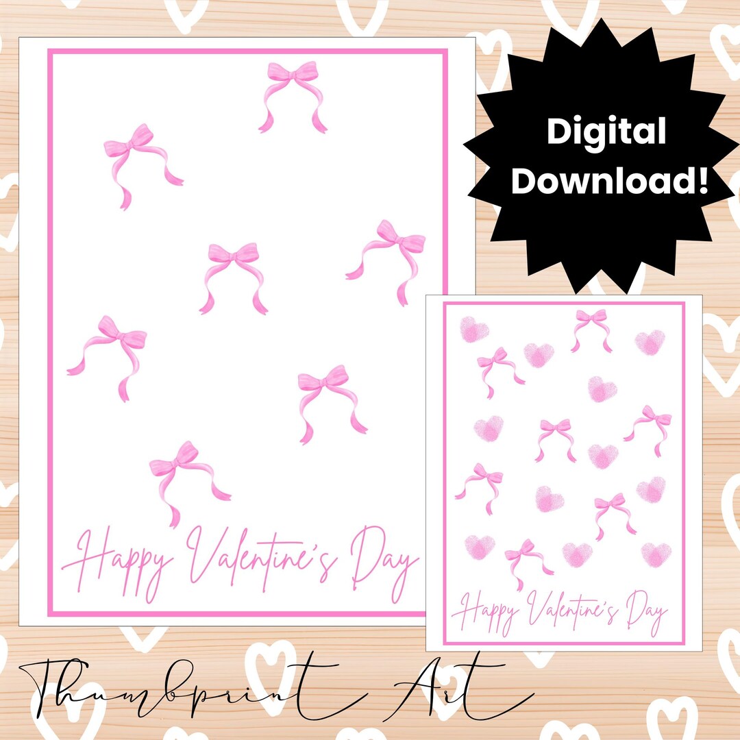 Valentine's Day Thumbprint Craft, Valentine's Day Craft for Kids ...