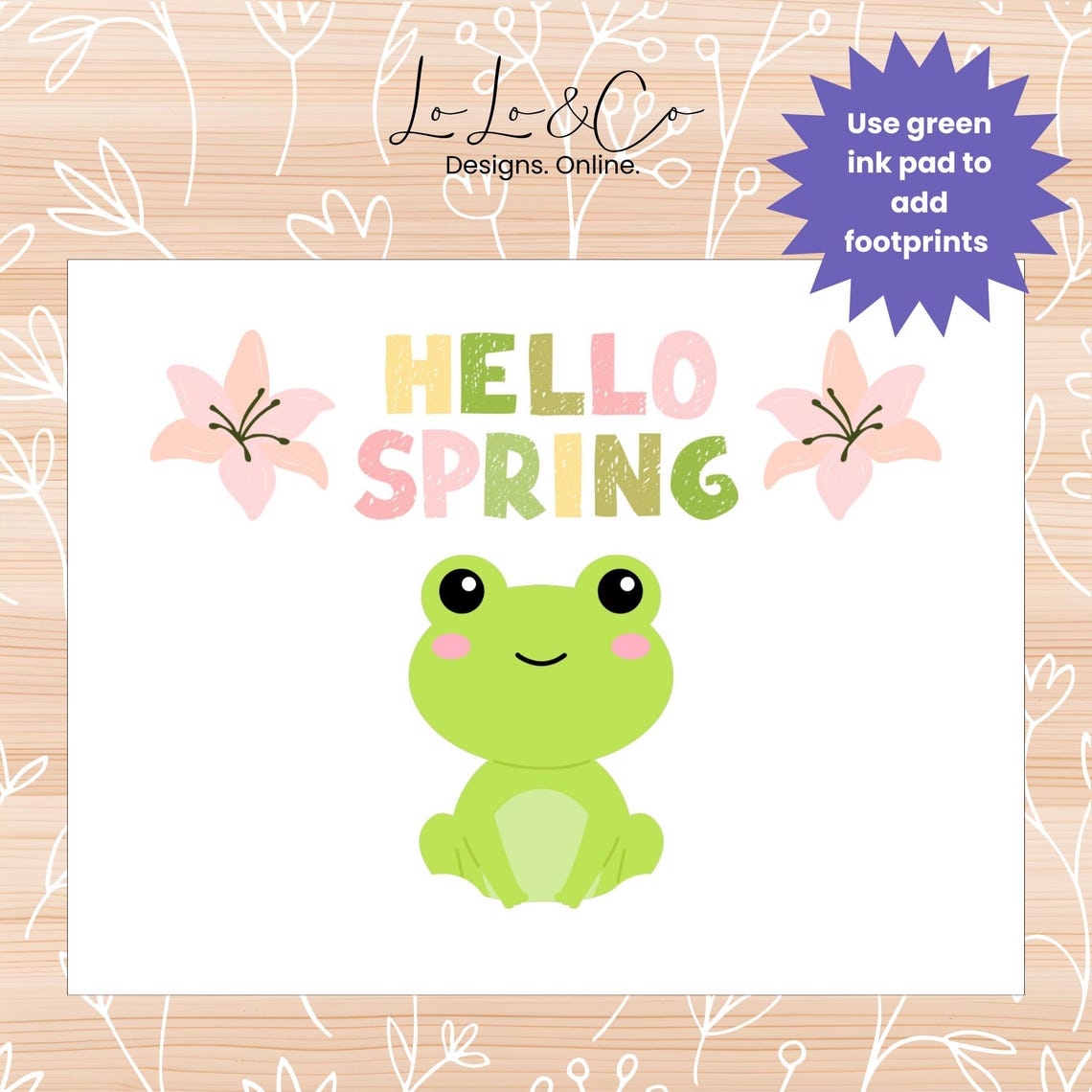 Spring Footprint Craft for Kids, Spring Footprint Art, Hello Spring ...