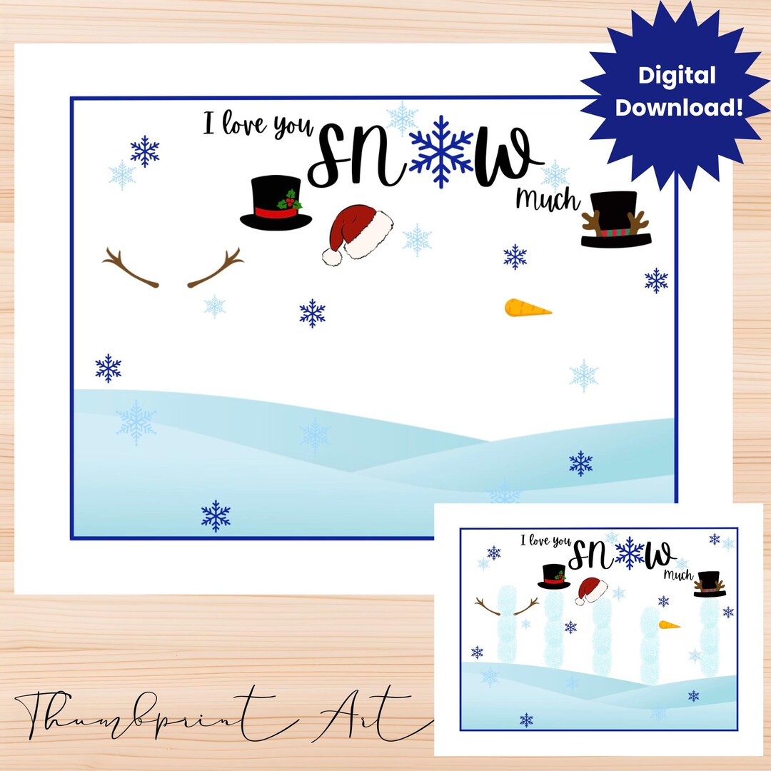 Christmas Thumbprint Craft, Winter Toddler Craft, Christmas Fingerprint ...