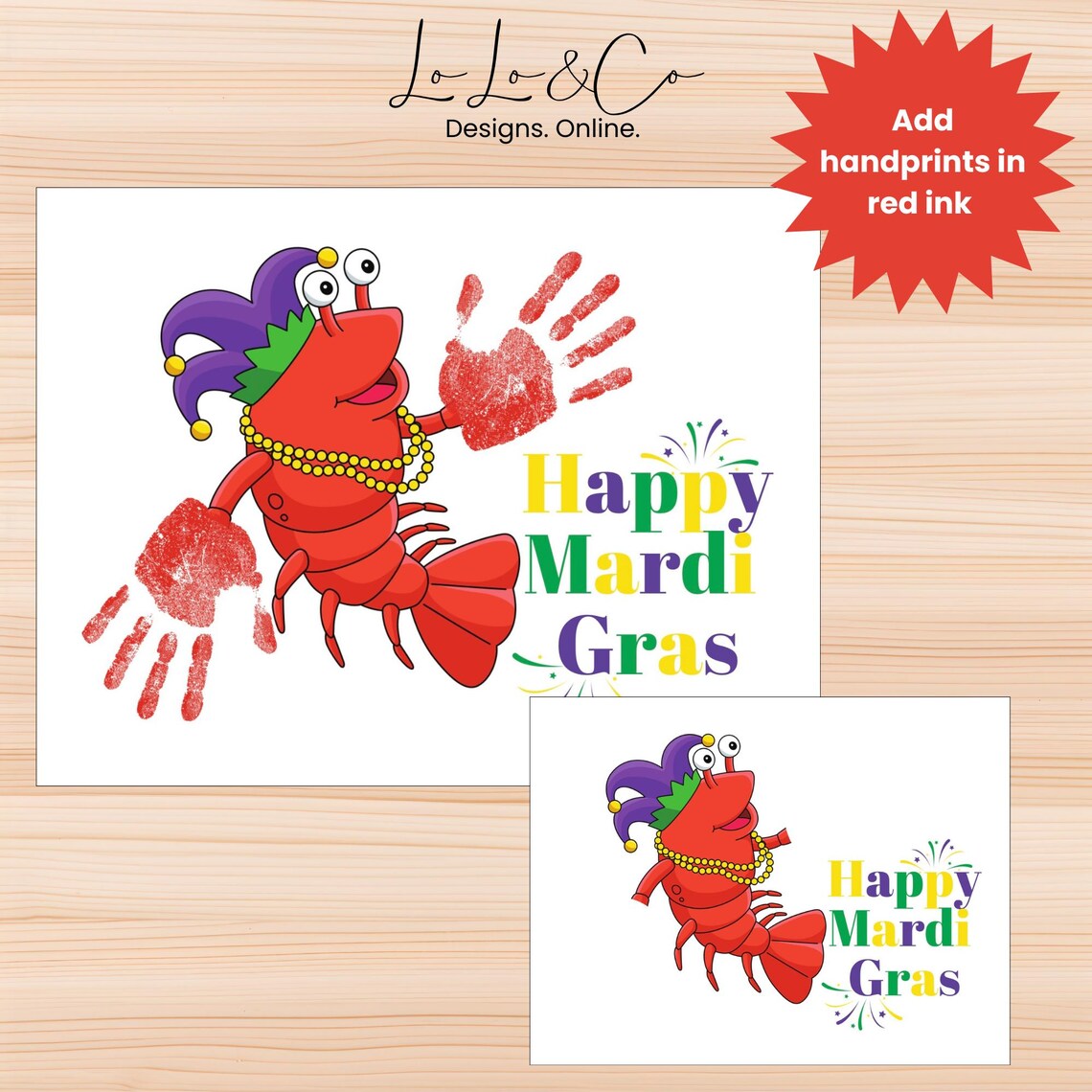 Mardi Gras Craft Bundle, Mardi Gras Handprint Craft, Mardi Gras Craft ...