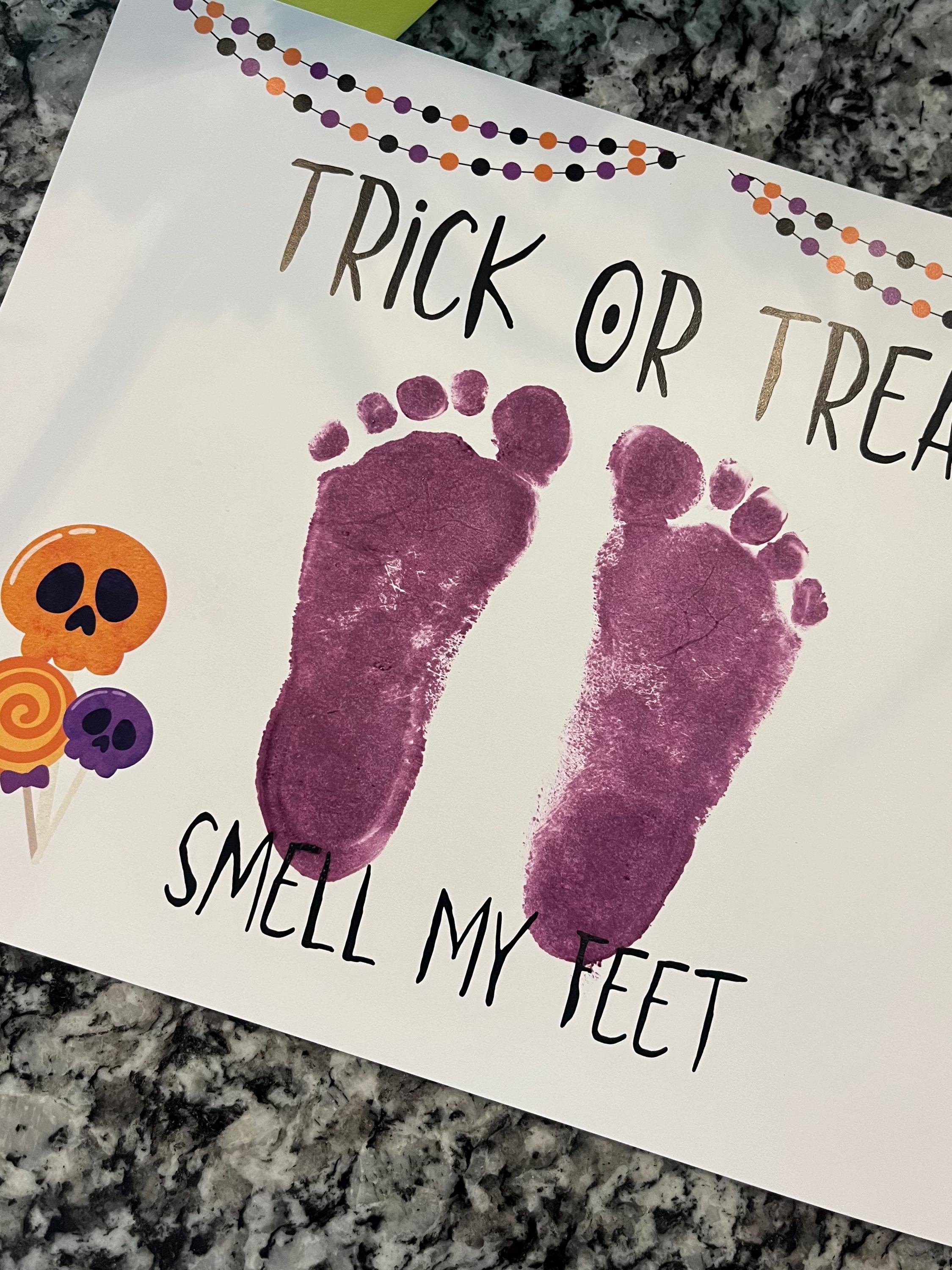 Halloween Footprint Art, Halloween Footprint Keepsake, My First ...