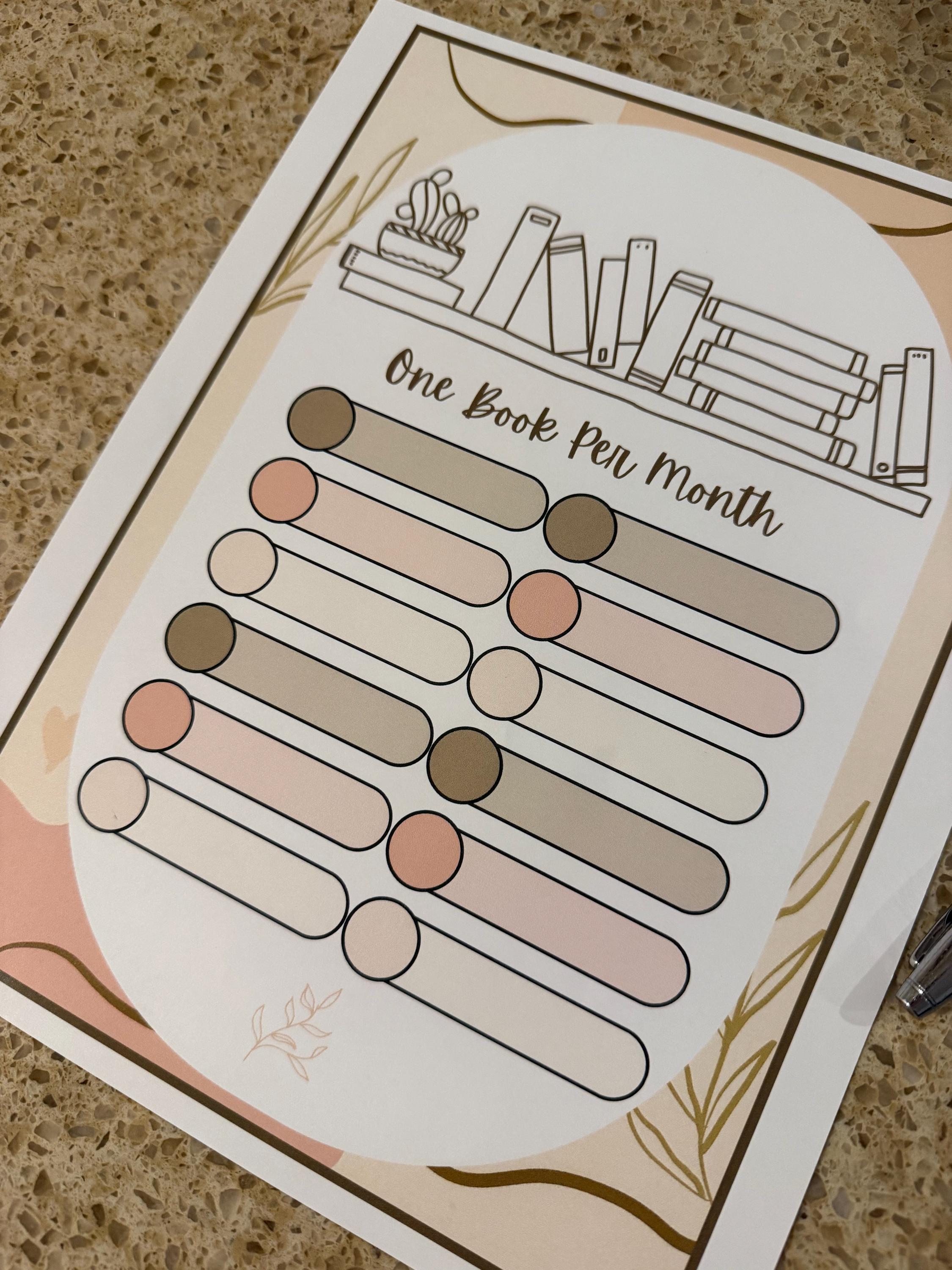 Book Log Printable, Monthly Book Recap Printable, Book Club Printable ...