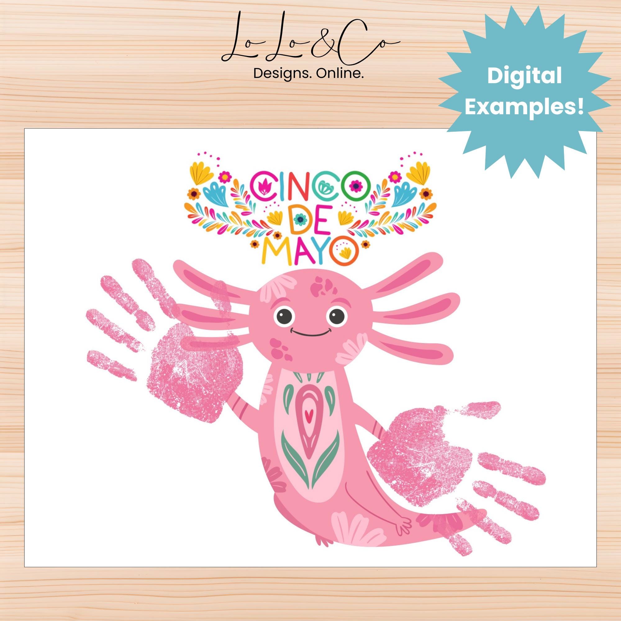 Axolotl Craft, Axolotl Handprint Craft, Cinco De Mayo Handprint Art ...