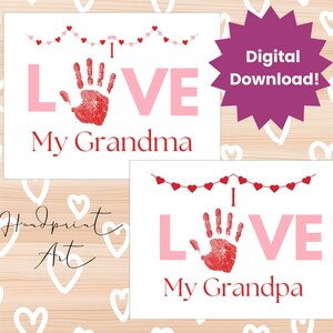 Valentine's Day Handprint Craft, Valentines Gift for Grandparent ...