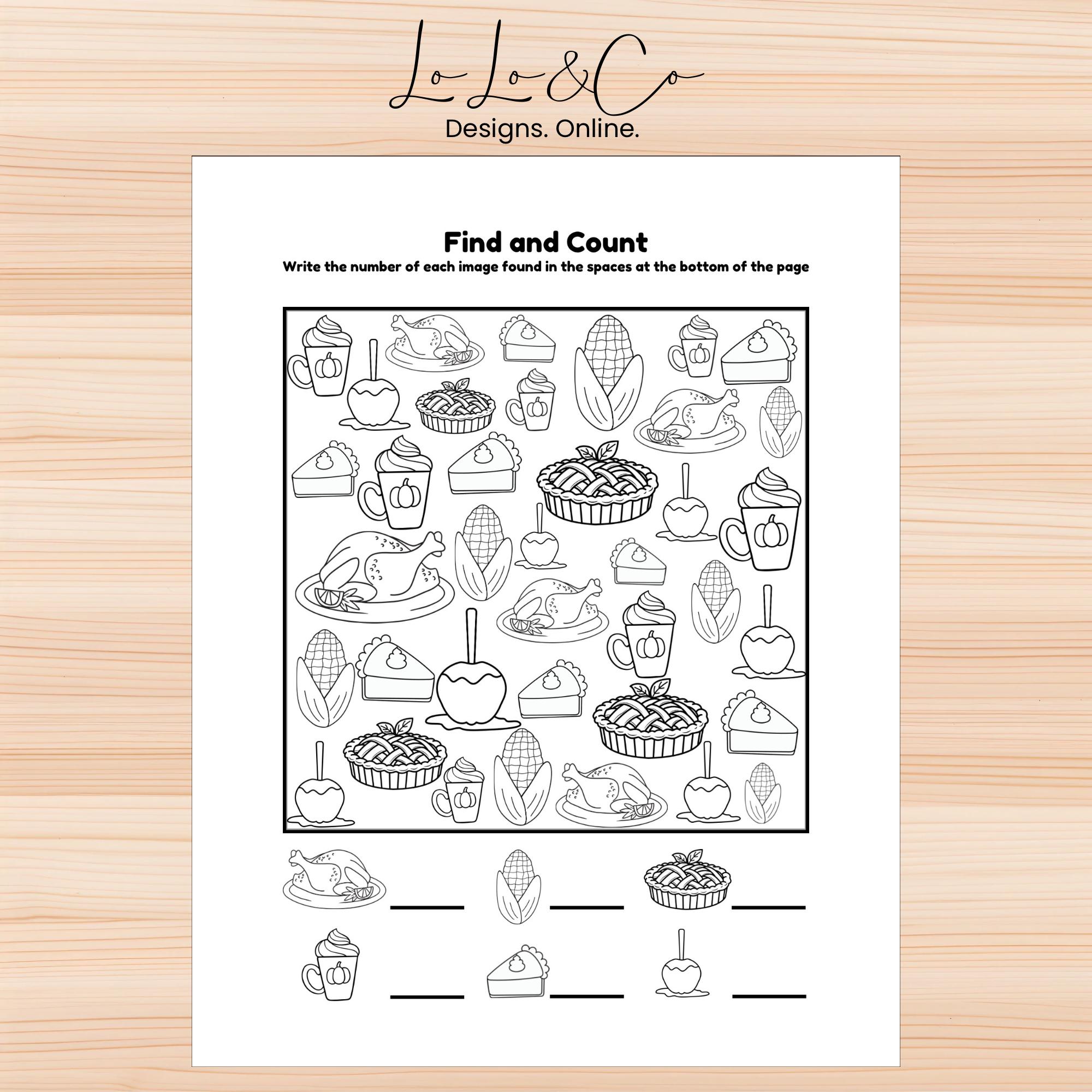 I Spy Fall Printable,i Spy Fall Activity for Kids, Thanksgiving ...